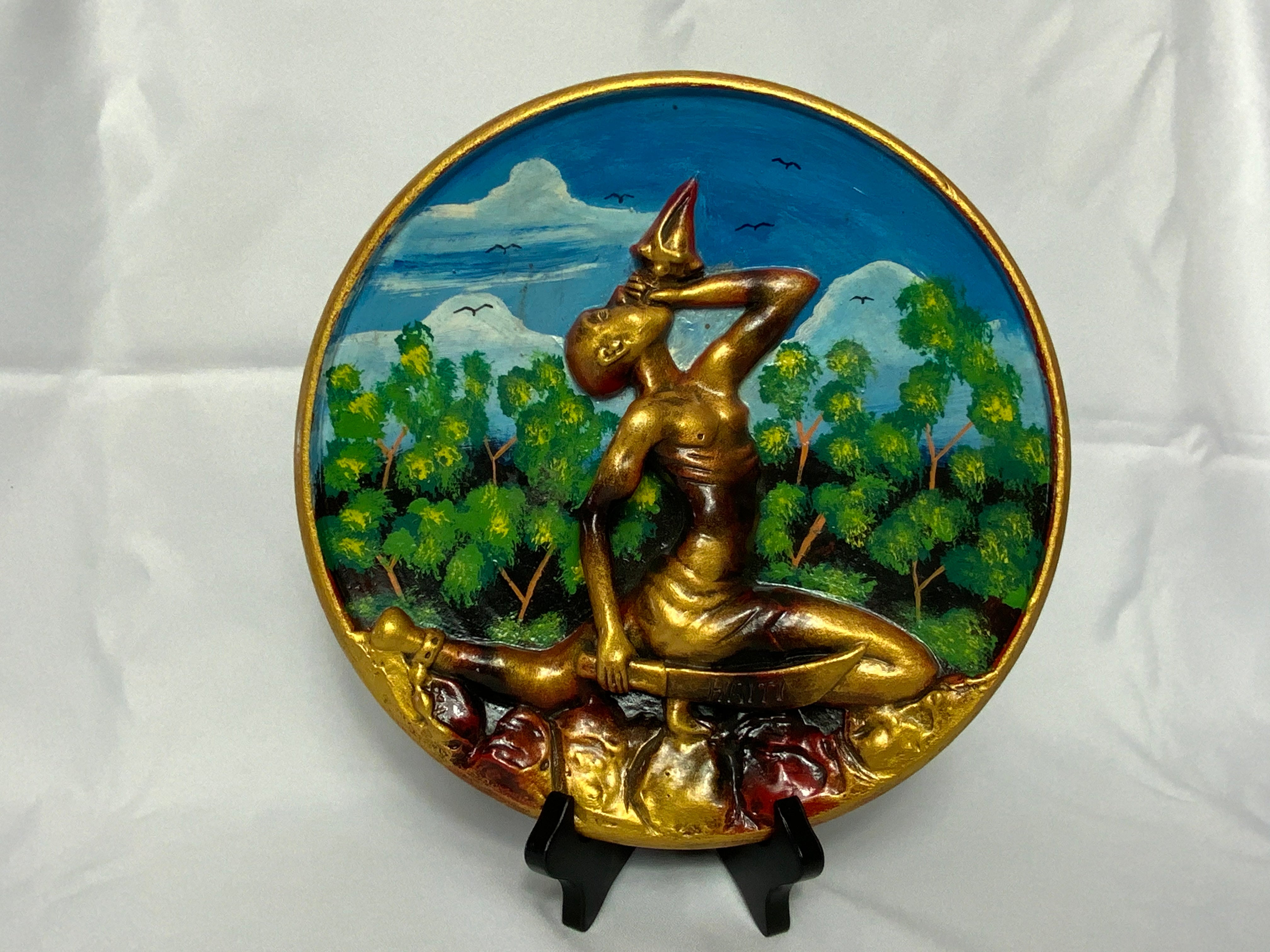 Haitian Ceramic plate from Port au Prince (Large)